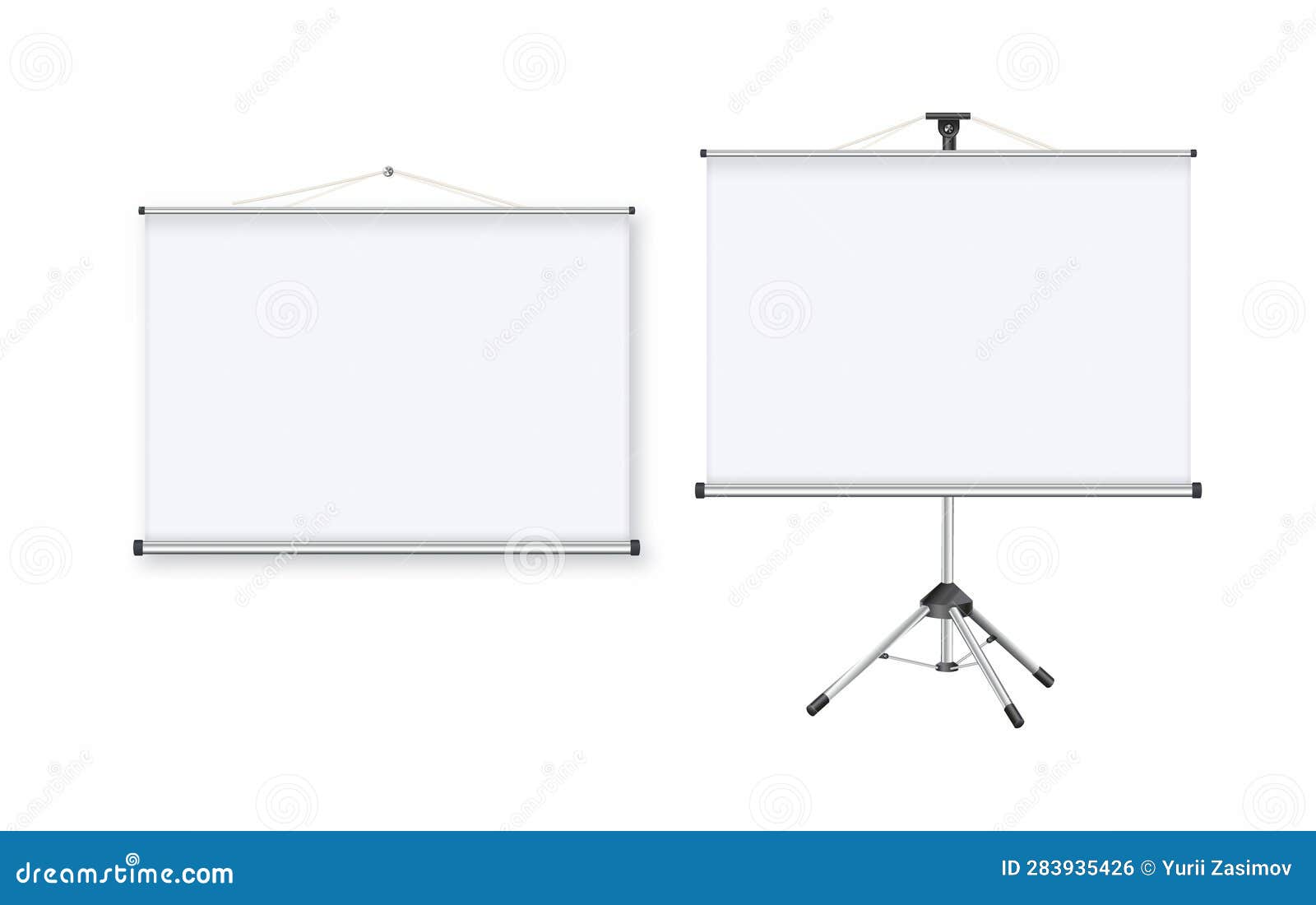 Horizontal Roll Up Banner Isolated On The White Background. Design ...