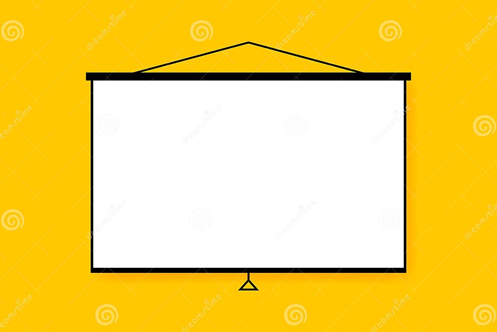 Empty Projection Screen, Presentation Board. Whiteboard Mock Up ...