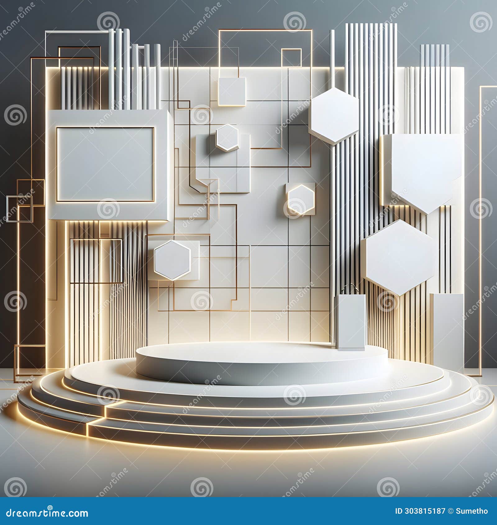 Empty Prominent Display Pedestal Turned into a Background Image To ...