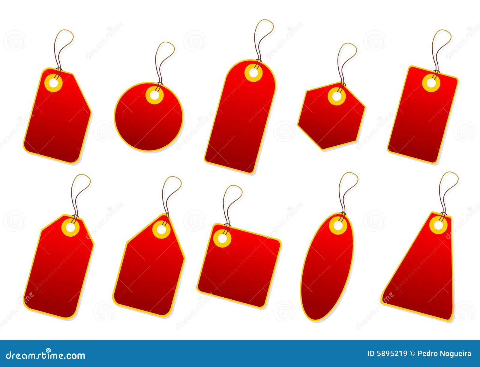 Empty promo tags stock vector. Illustration of graphic - 5895219