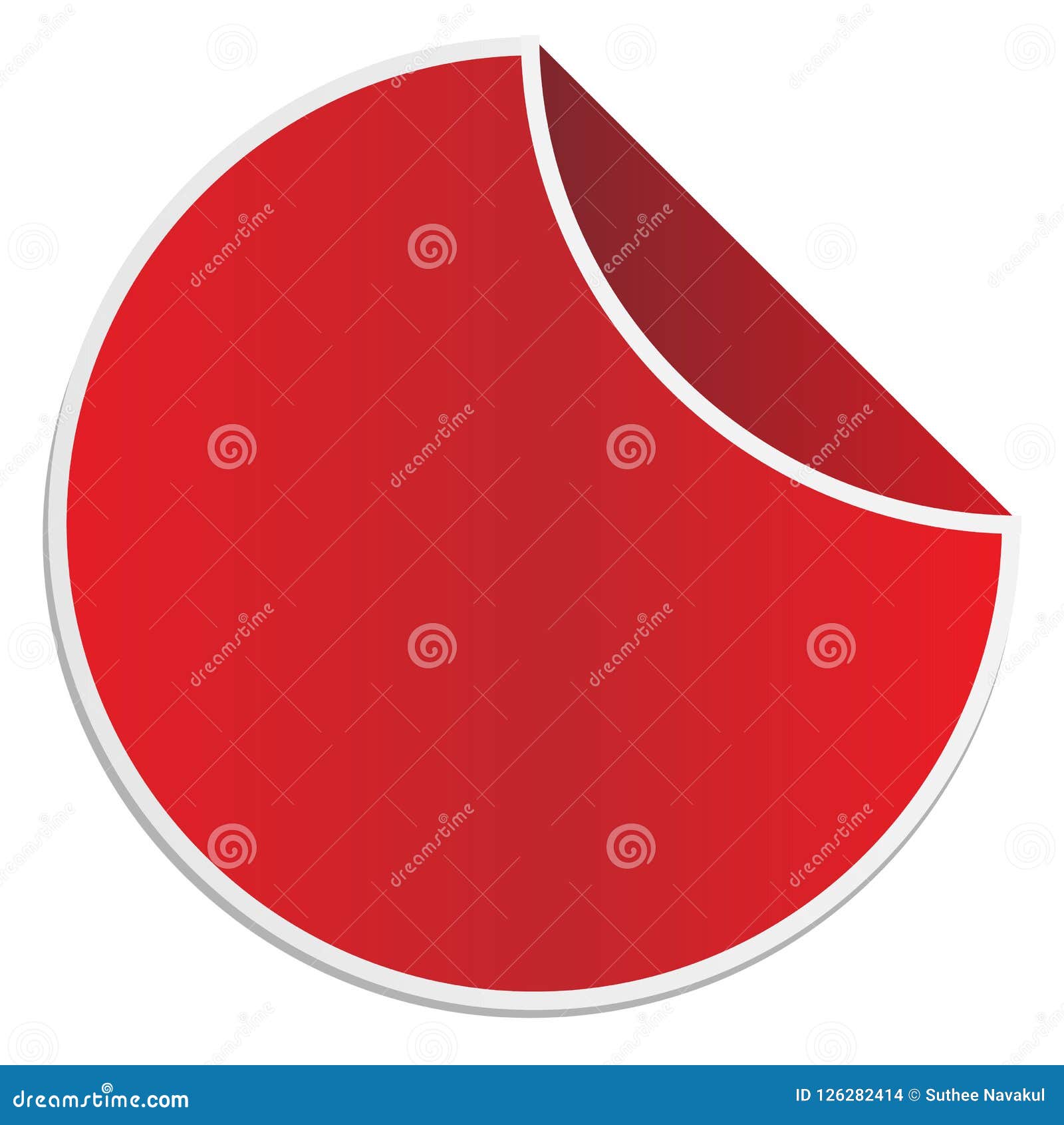 Empty Promotion Lable on White Background. Red Sticker Stock ...