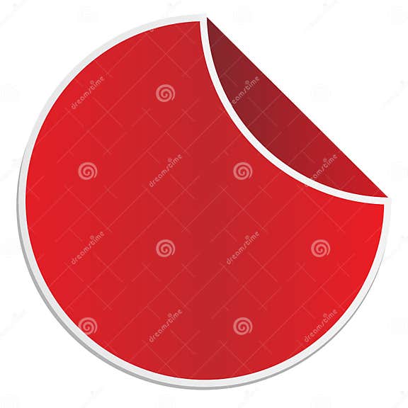 Empty Promotion Lable on White Background. Red Sticker Stock ...