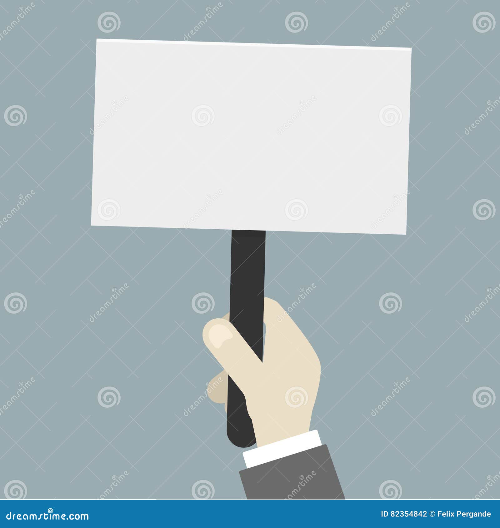 Empty Protest Sign stock illustration. Illustration of anger - 82354842