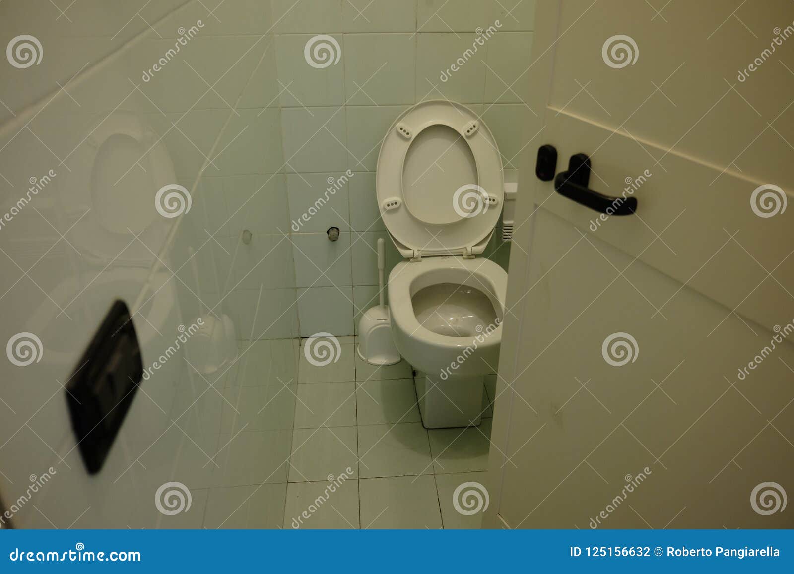 Empty public toilet stock photo. Image of clean, white - 125156632