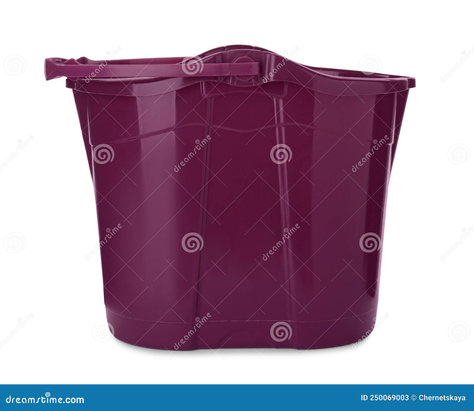 Empty Purple Bucket for Cleaning Isolated on White Stock Image - Image ...