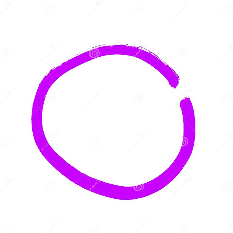 Empty Purple Circle on White Background Stock Illustration ...