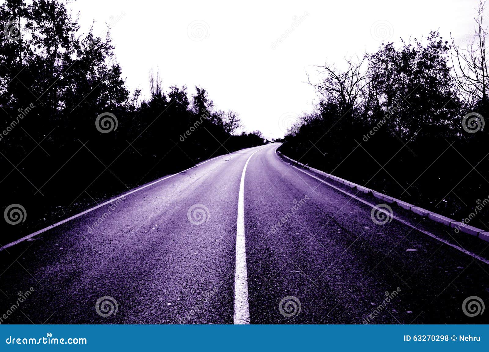 Purple Road Becomes Flower, Royalty-Free Stock Photography ...