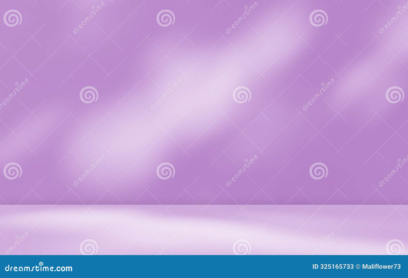 Empty Purple Room Studio with Shadow of Tree Leaves on the Wall and ...