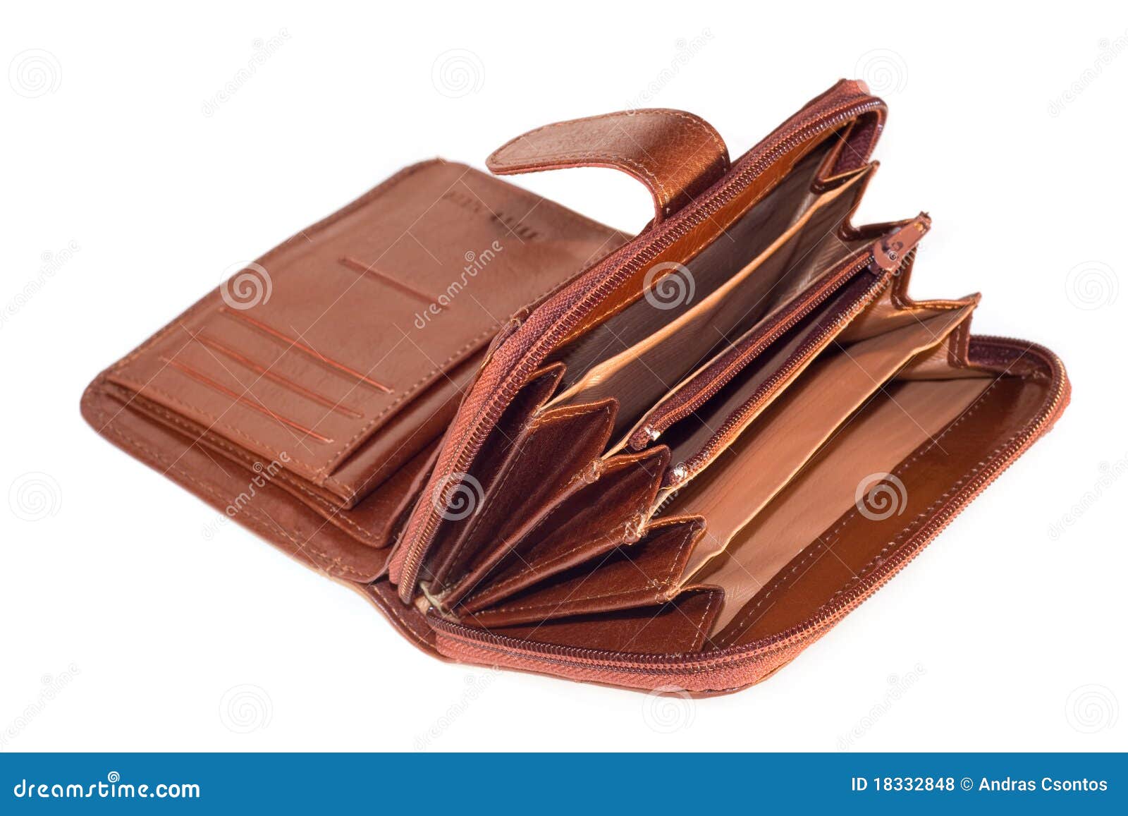 Empty purse stock photo. Image of purse, zipper, isolated - 18332848