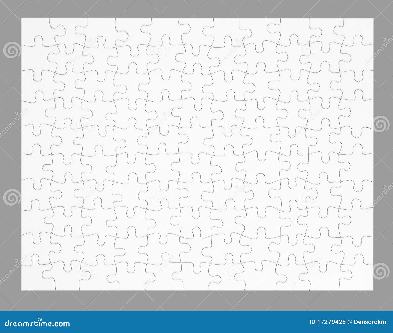 The Empty Puzzle Isolated on Gray Stock Photo - Image of concept ...