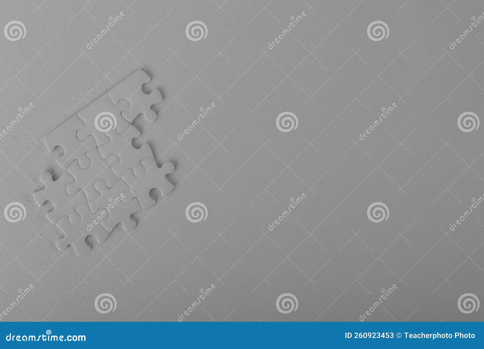 An Empty Puzzle Pieces with Copy Space for the Text. Black and White ...