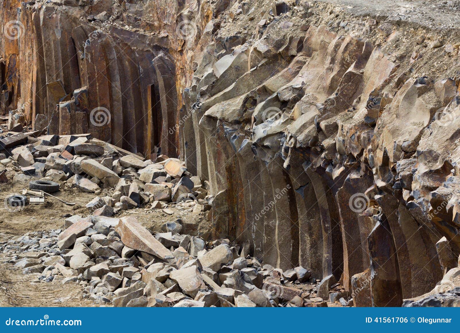Empty quarry basalt stock photo. Image of quarry, soil - 41561706