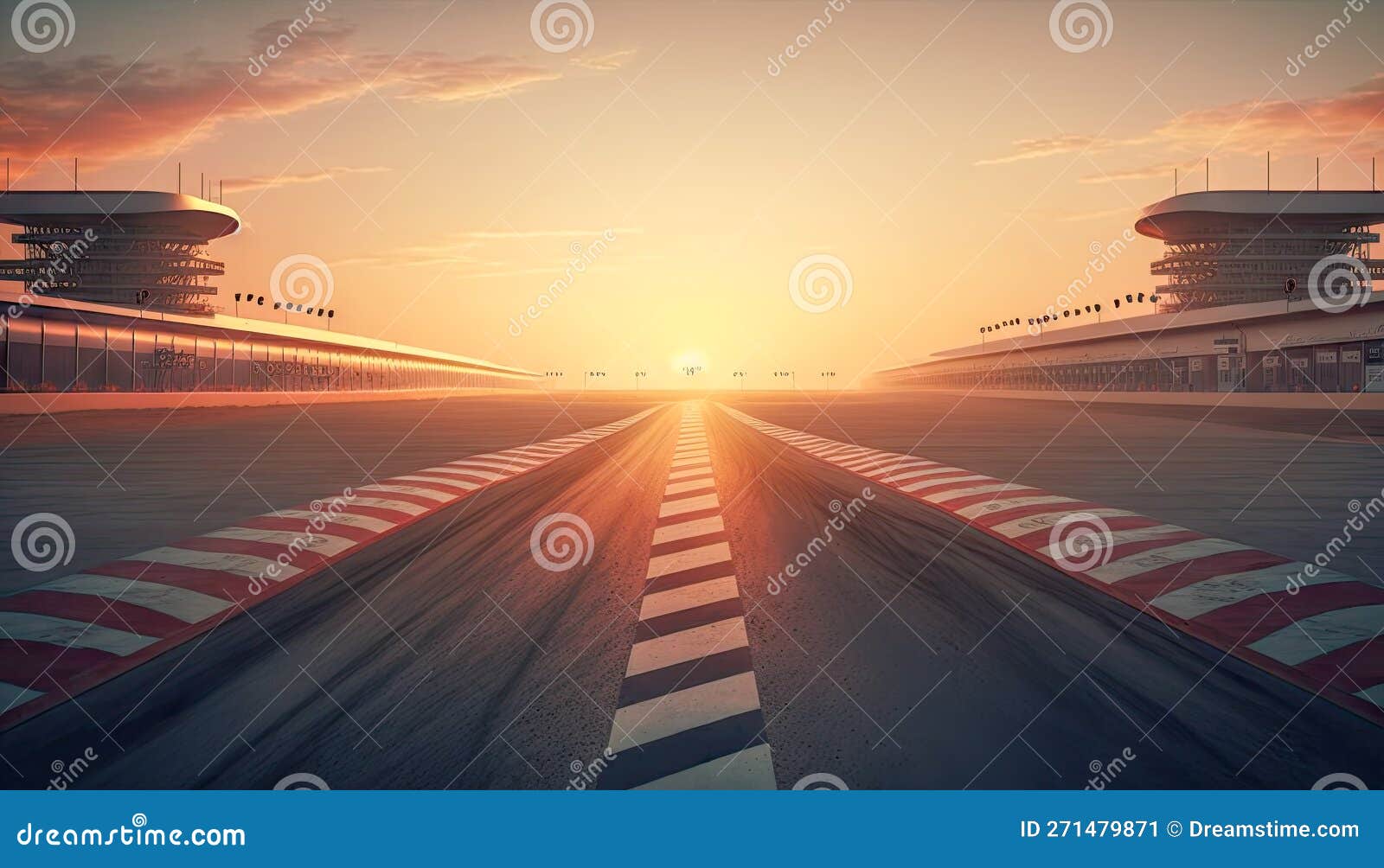 Empty race track stock illustration. Illustration of circuit - 271479871