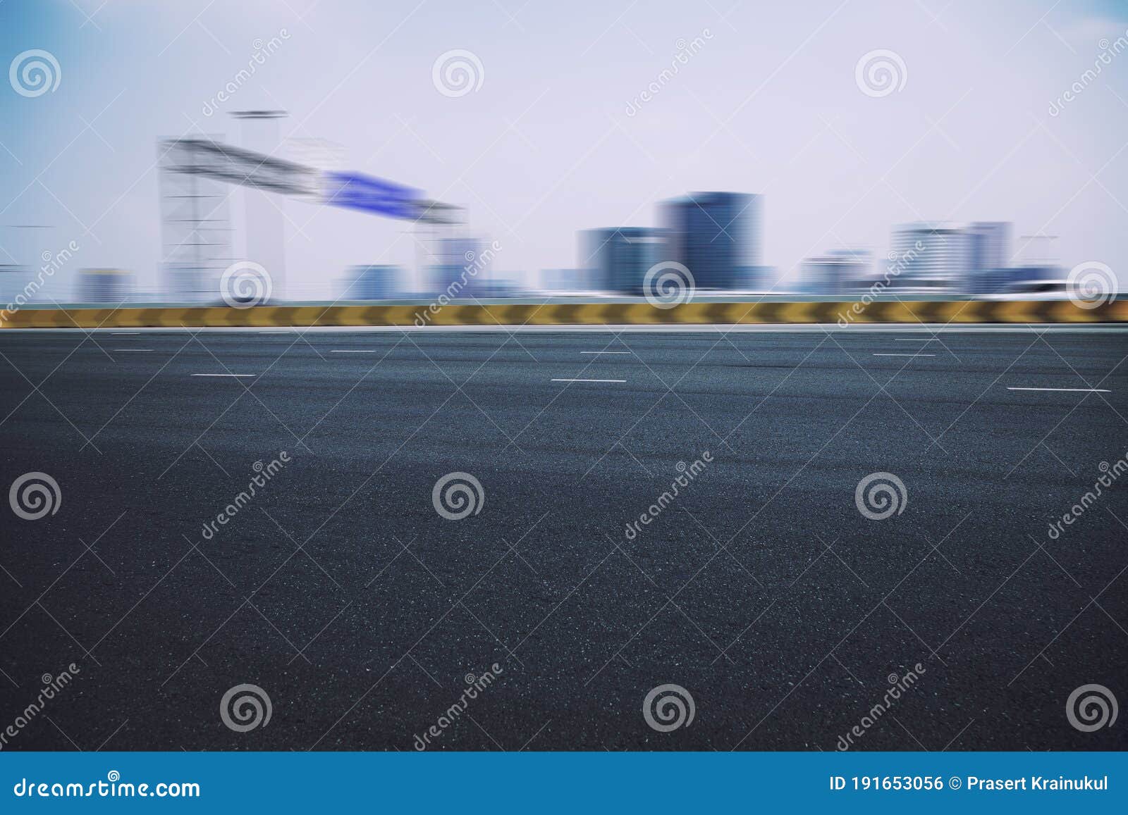 Empty Race Track Road With Skyline Royalty-Free Stock Photo ...