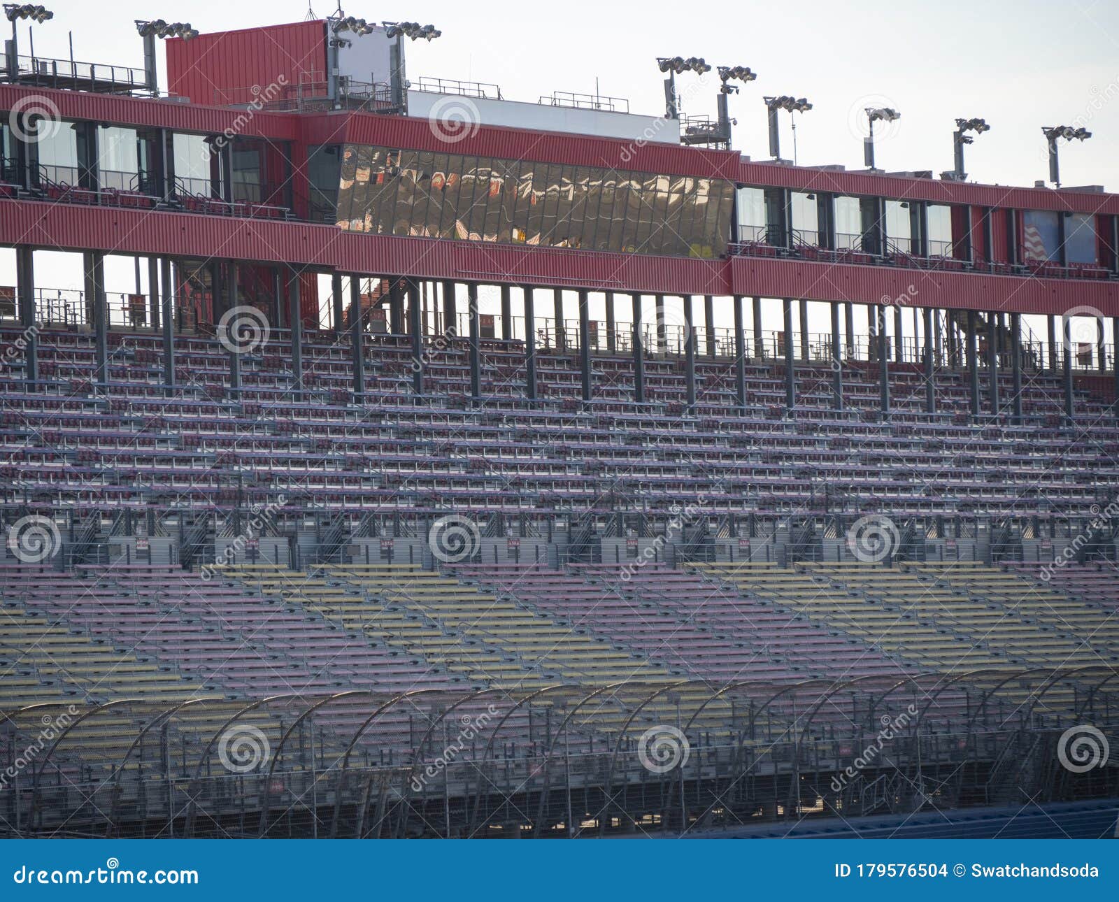 Empty Race Track Stadium Bleachers Stock Photo - Image of festival ...