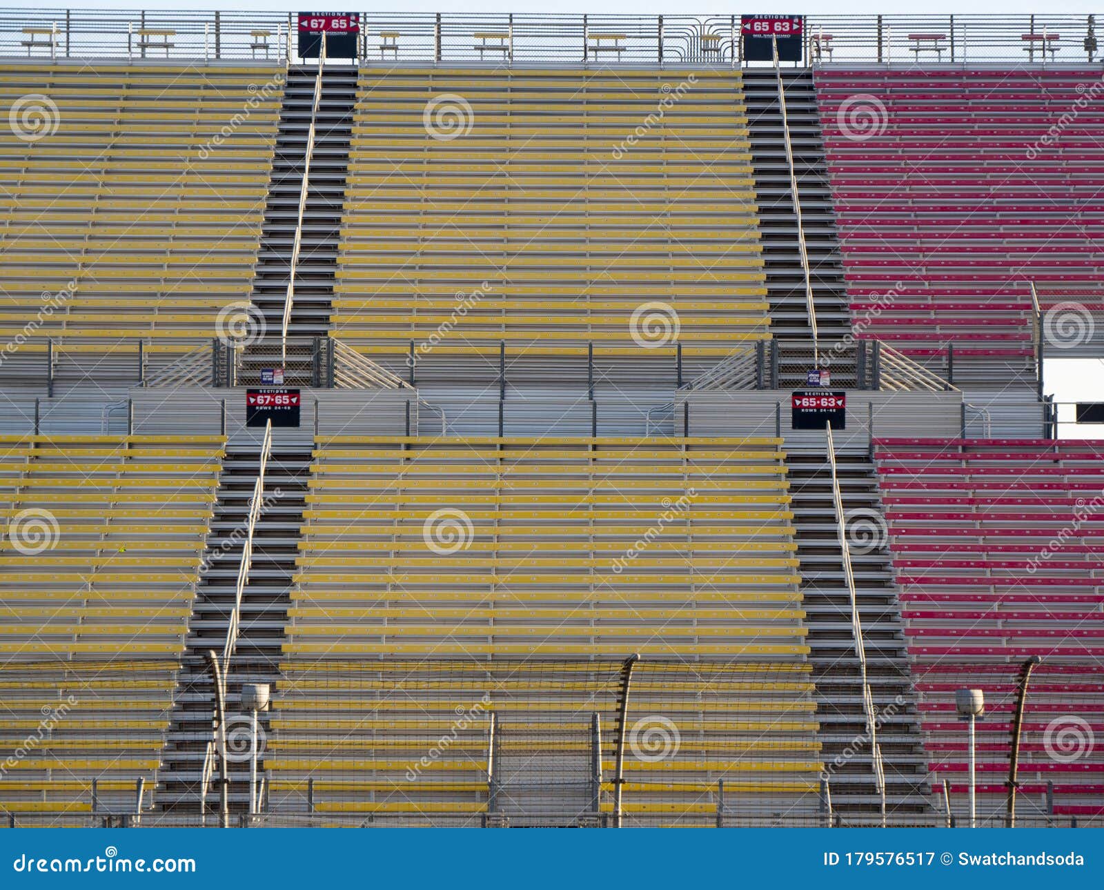 Empty Race Track Stadium Bleachers Stock Image - Image of american ...