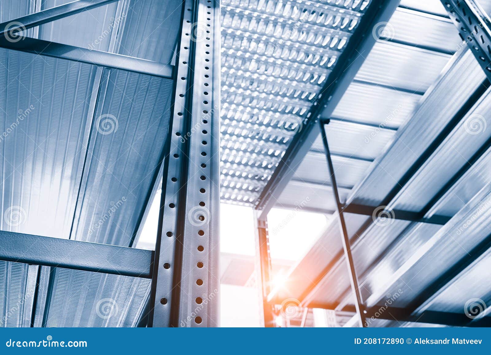 Empty Rack at Logistics Warehouse Stock Photo - Image of merchandise ...