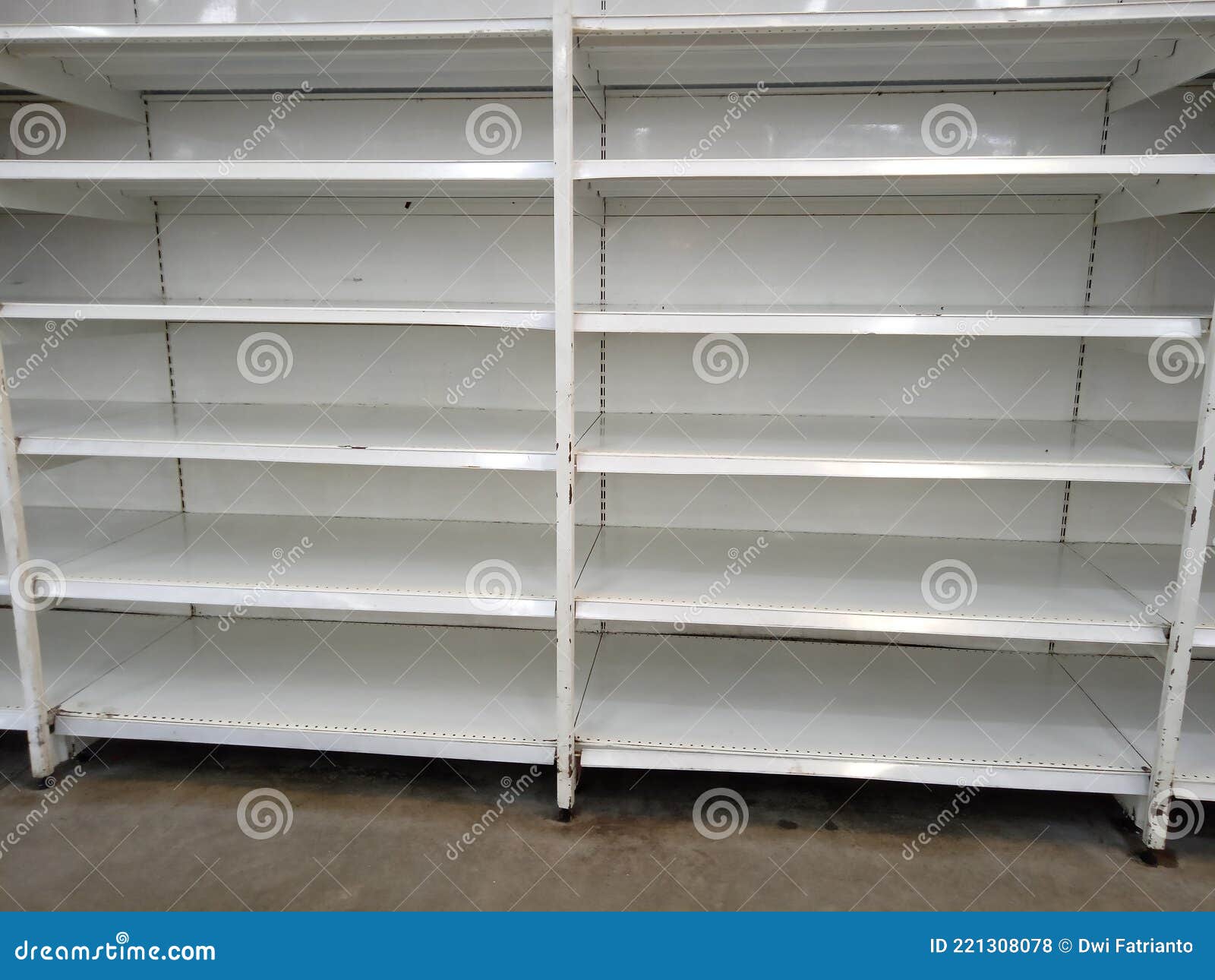 Empty Rack that Uses To Be Place To Display Goods Stock Photo - Image ...