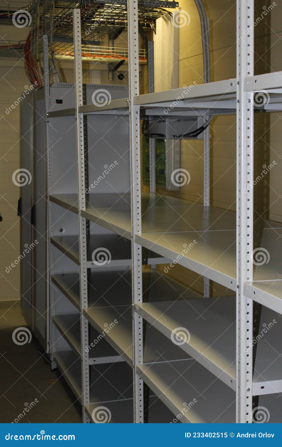 Empty Rack for Equipment in the Server Room of the Data Center Stock ...