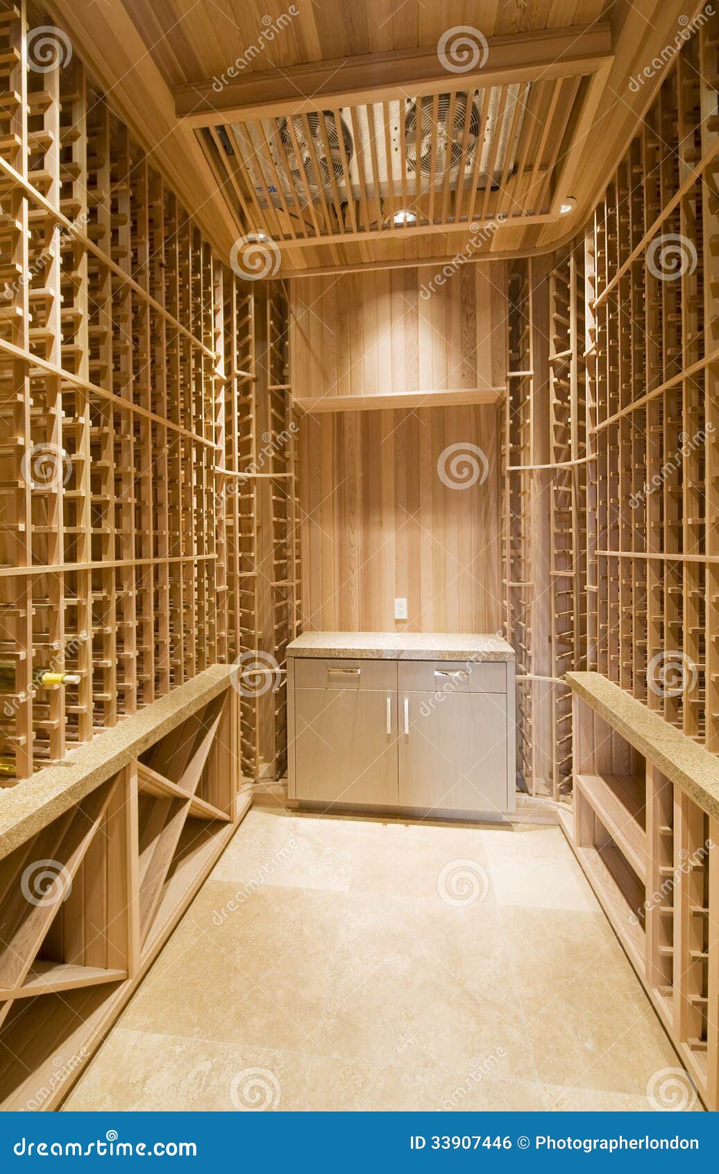 Empty Racks in Wine Cellar stock photo. Image of vertical - 33907446