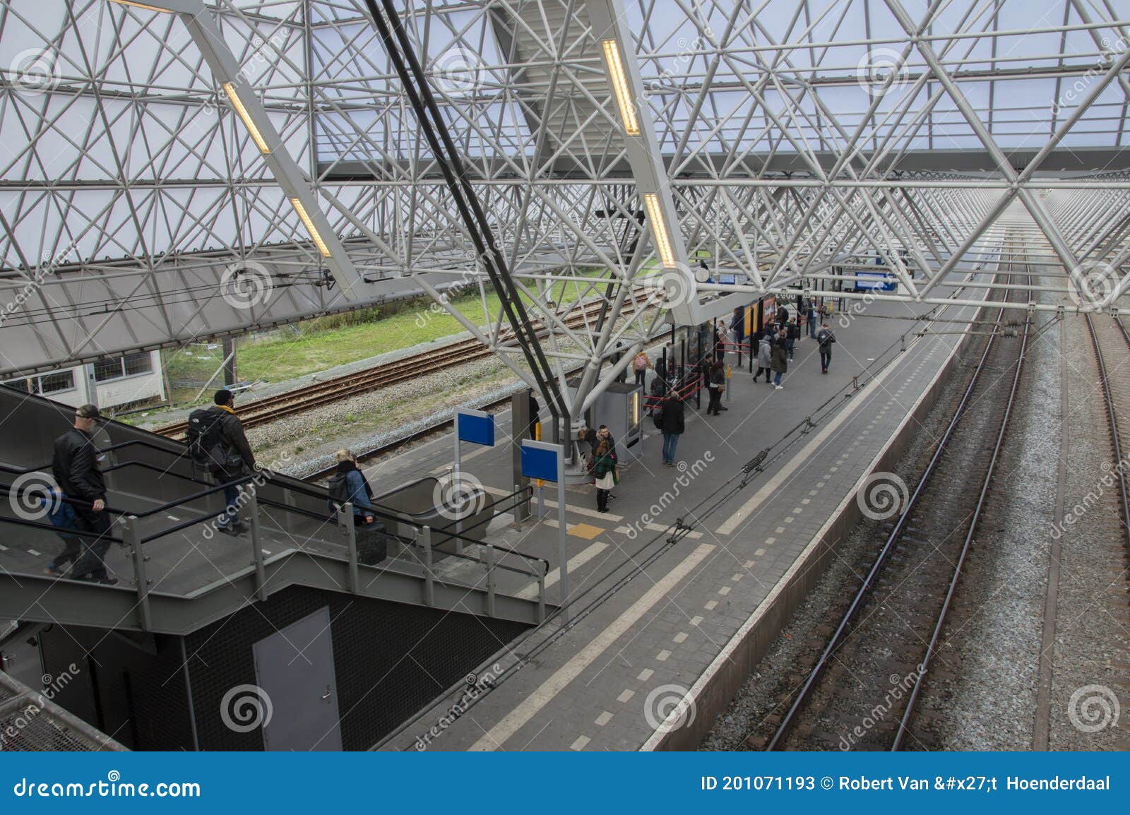 Empty Rail Track at the Train Station Zaandam the Netherlands 23-10 ...