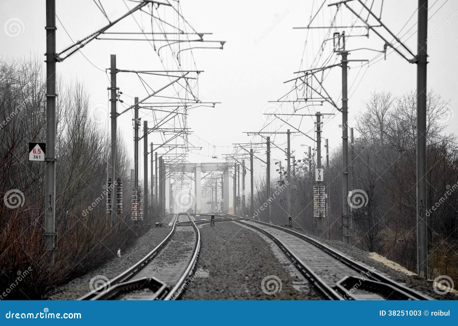 Empty railroad stock image. Image of empty, journey, monochrome - 38251003