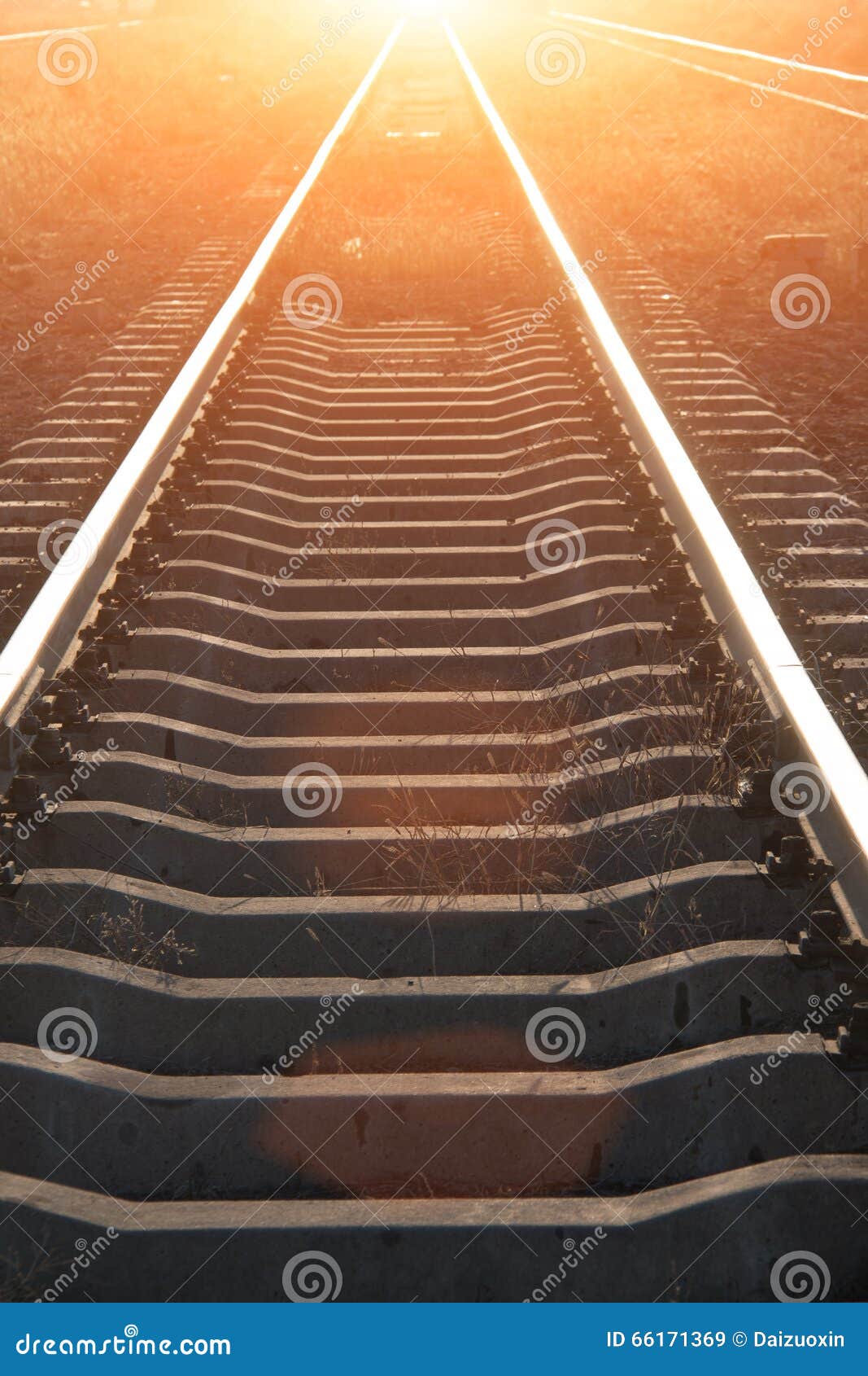 Empty railroad tracks stock image. Image of railroad - 66171369