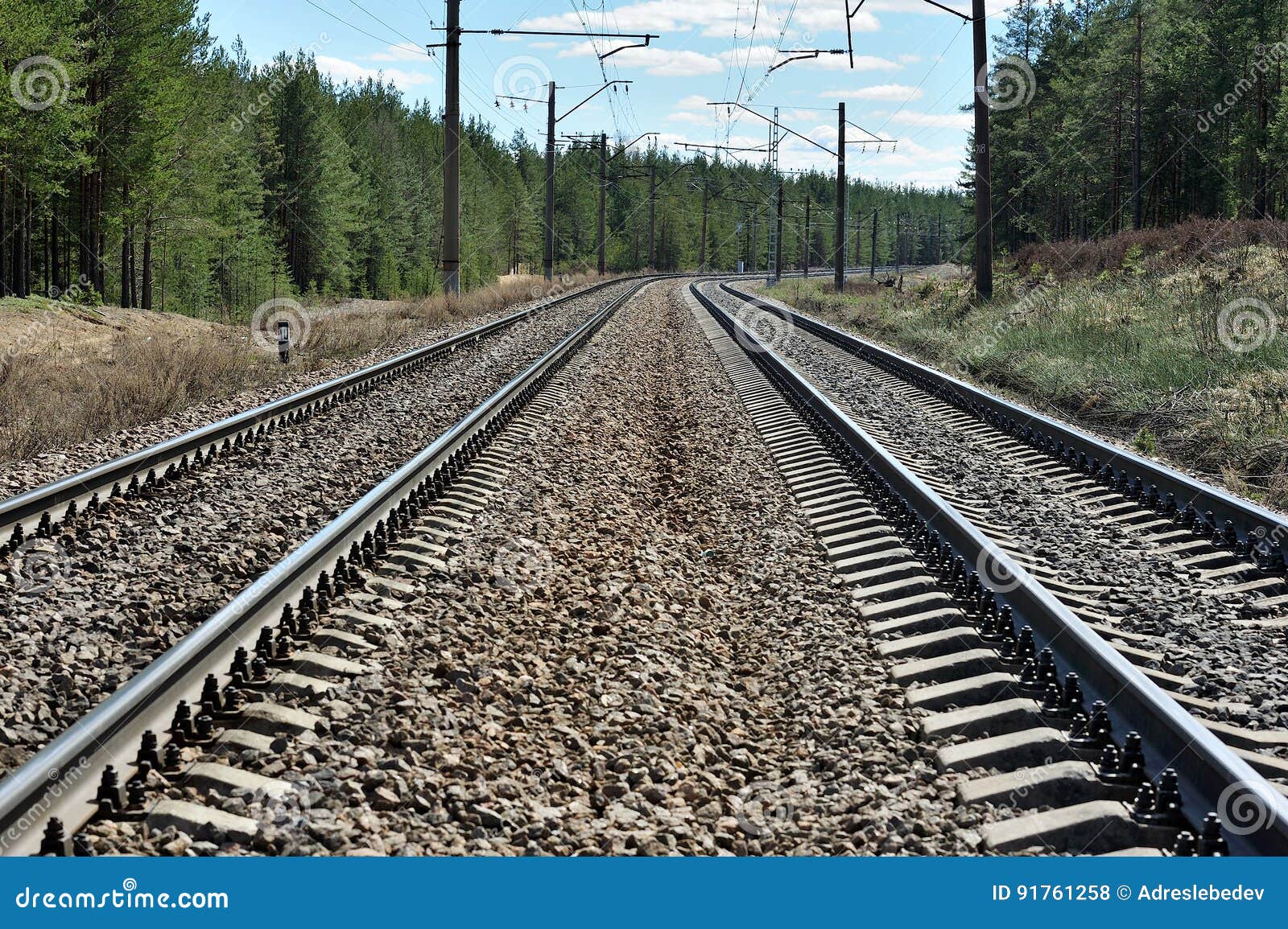 Empty Railroad Train Tracks Stock Photo - Image of tracks, industry ...