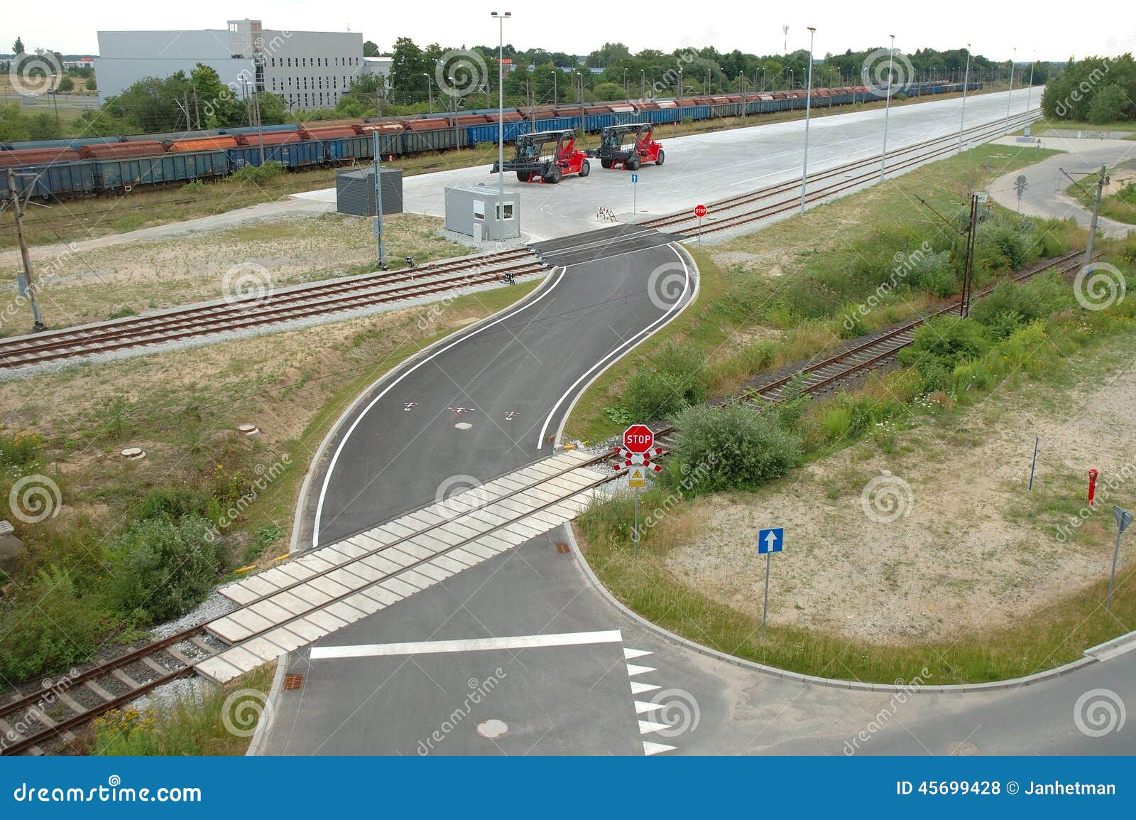 Empty Railway Container Yard Stock Photo - Image of industry, cargo ...