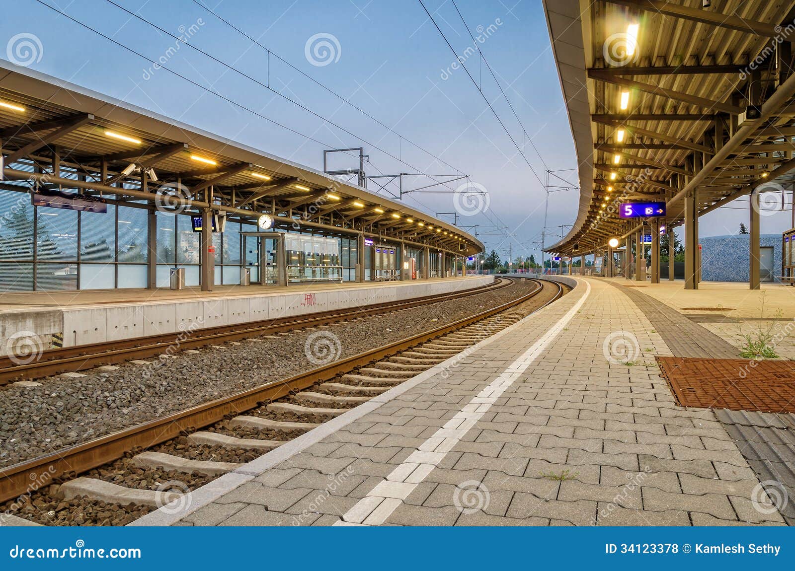 Empty Railway Station stock photo. Image of railroad - 34123378