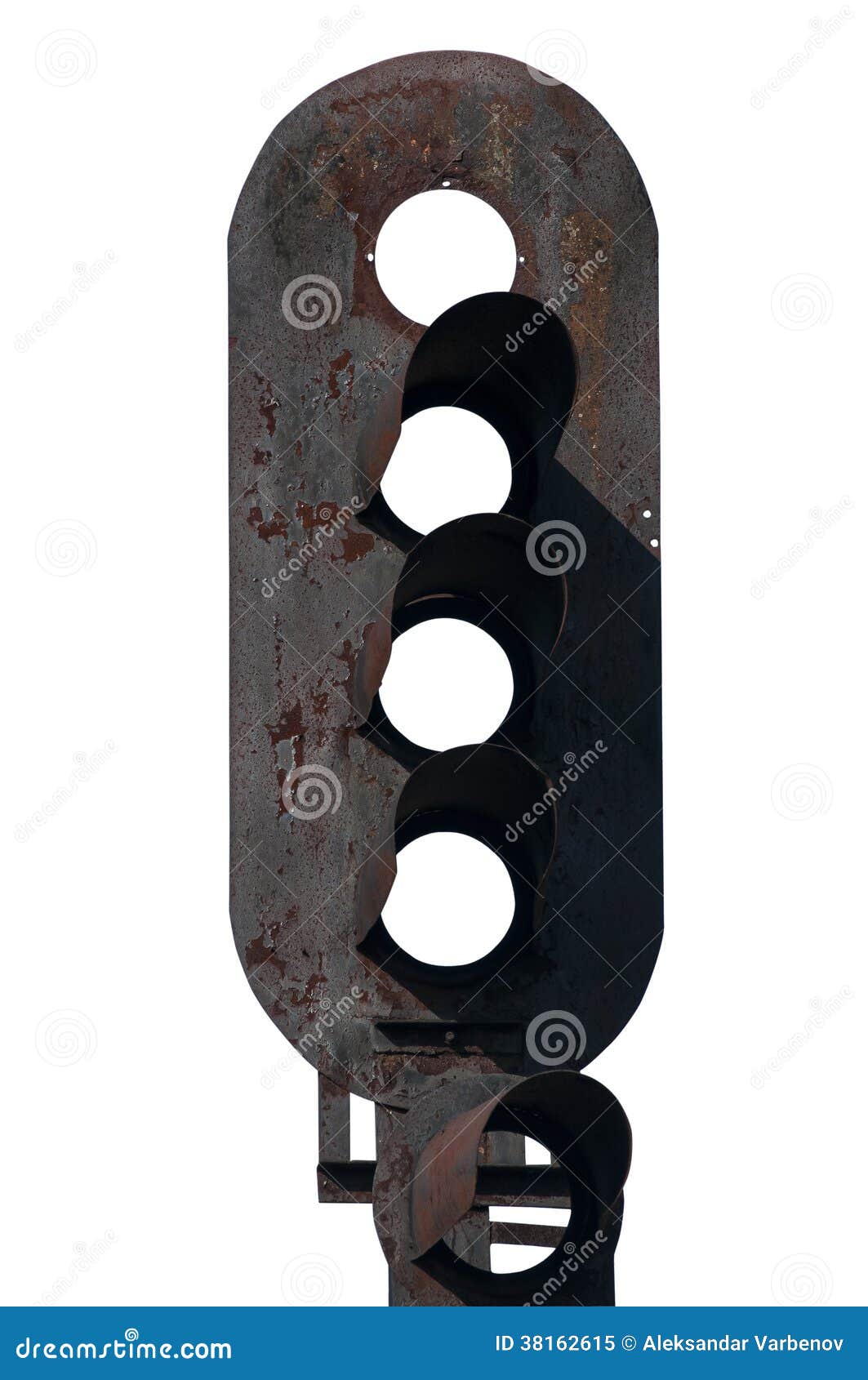 Empty Railway Traffic Light Stock Image - Image of background ...