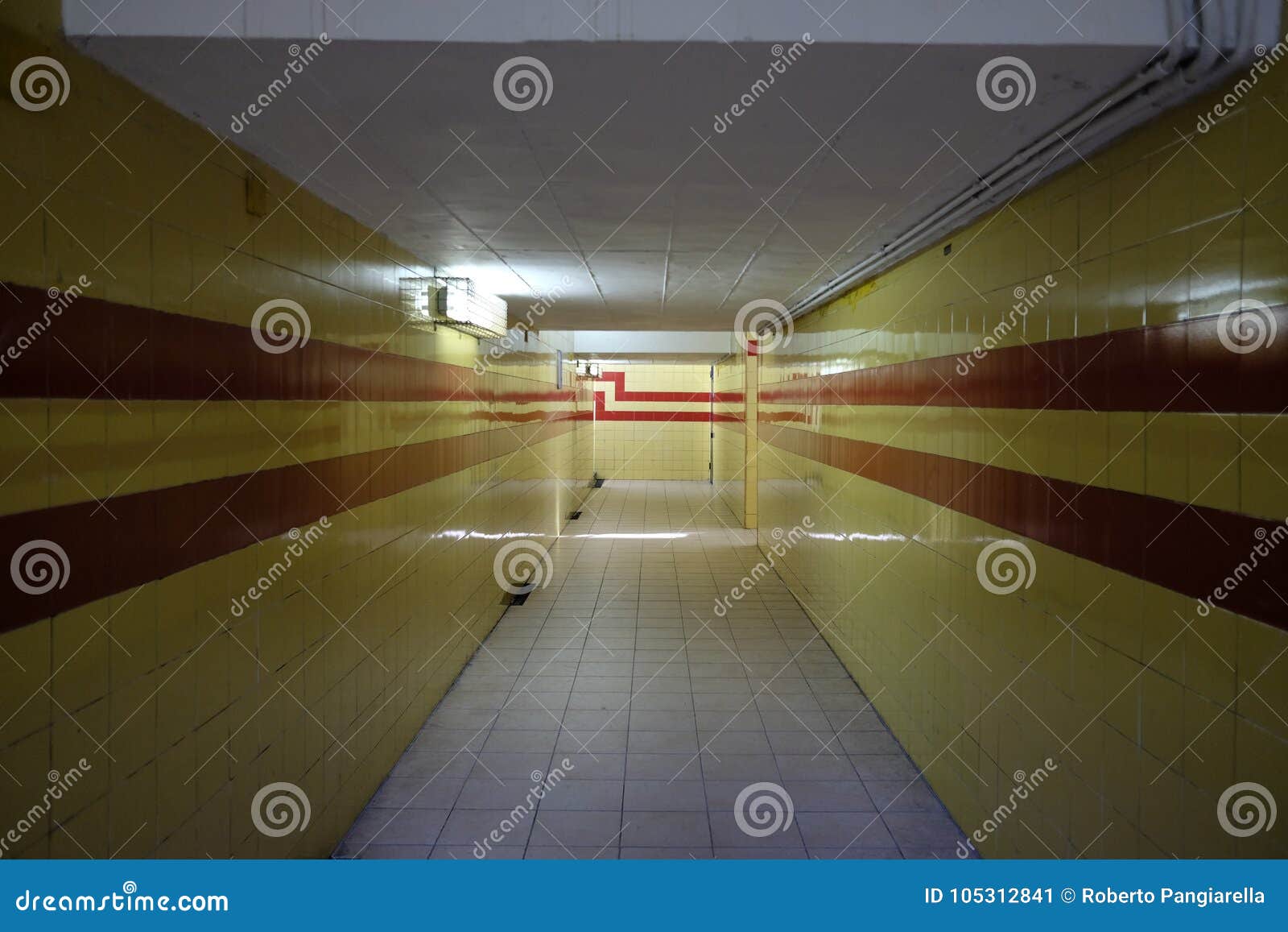 Empty railway underpass stock image. Image of escalator - 105312841