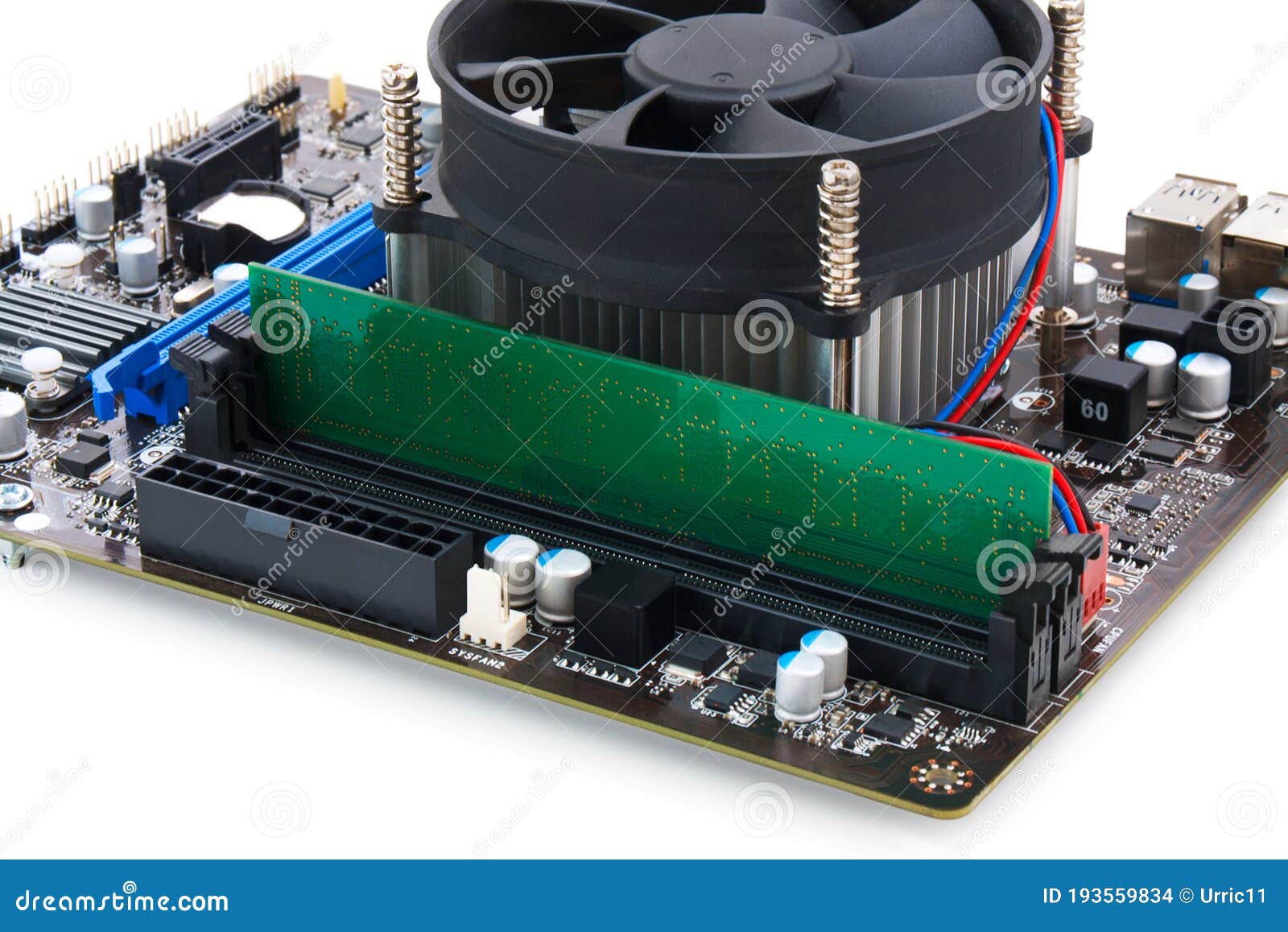 Empty RAM slot stock photo. Image of processor, port - 193559834