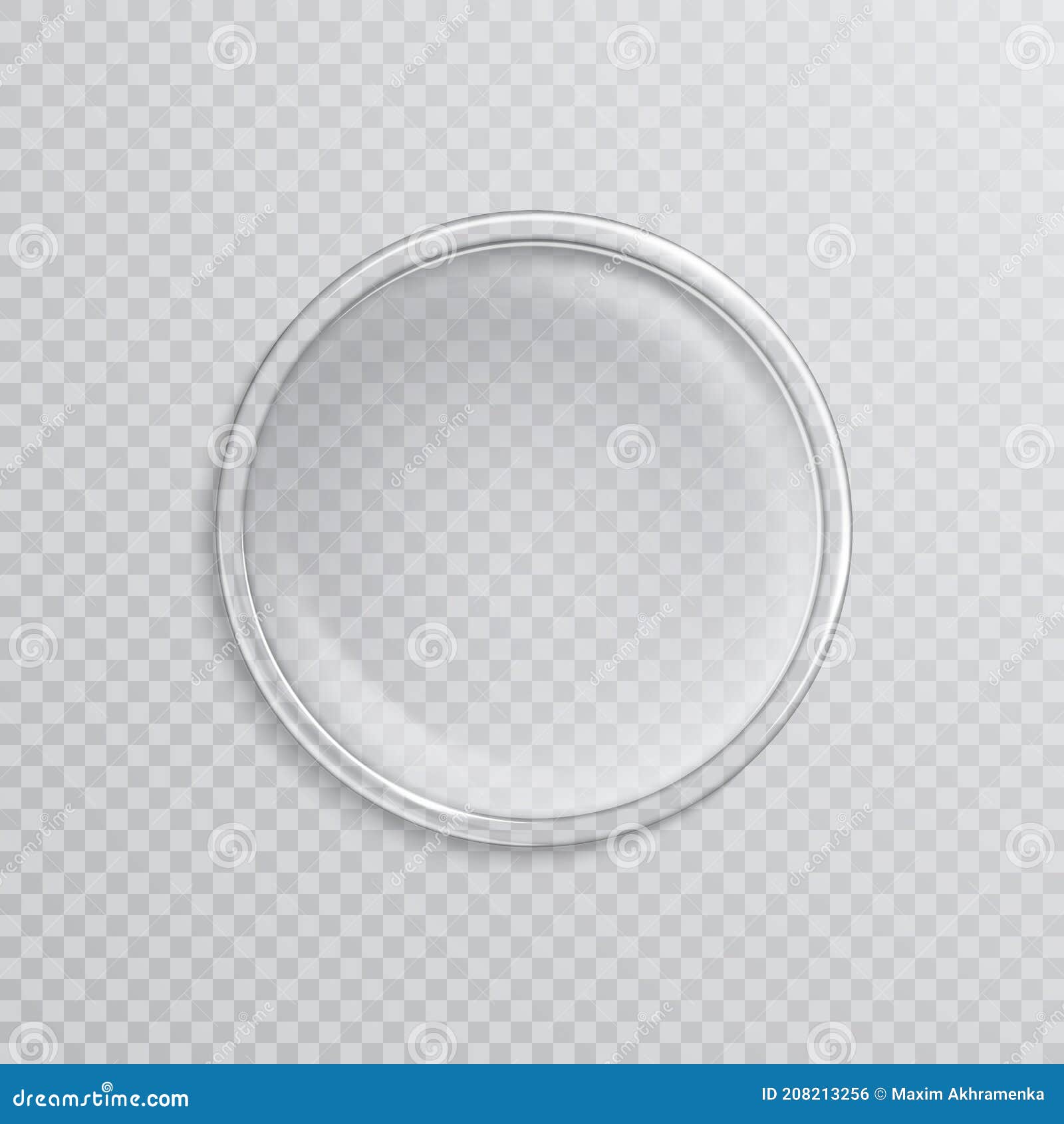 Empty Realistic Petri Dish Isolated On Transparent Background. Vector ...