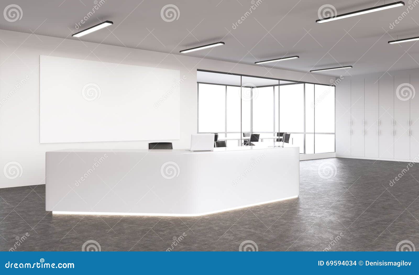 Empty reception stock illustration. Illustration of meeting - 69594034