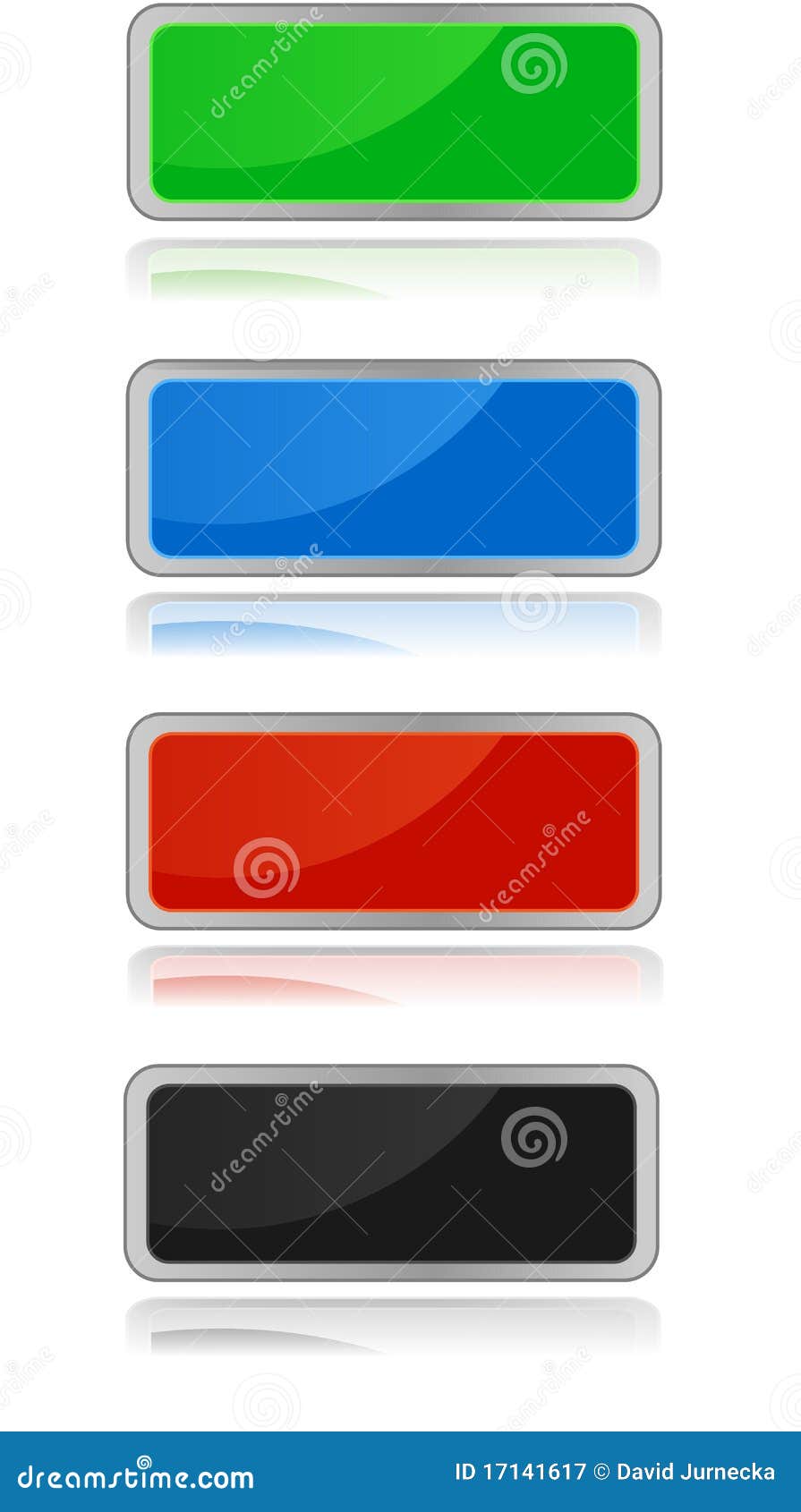 Empty rectangle icons stock vector. Illustration of reflection - 17141617