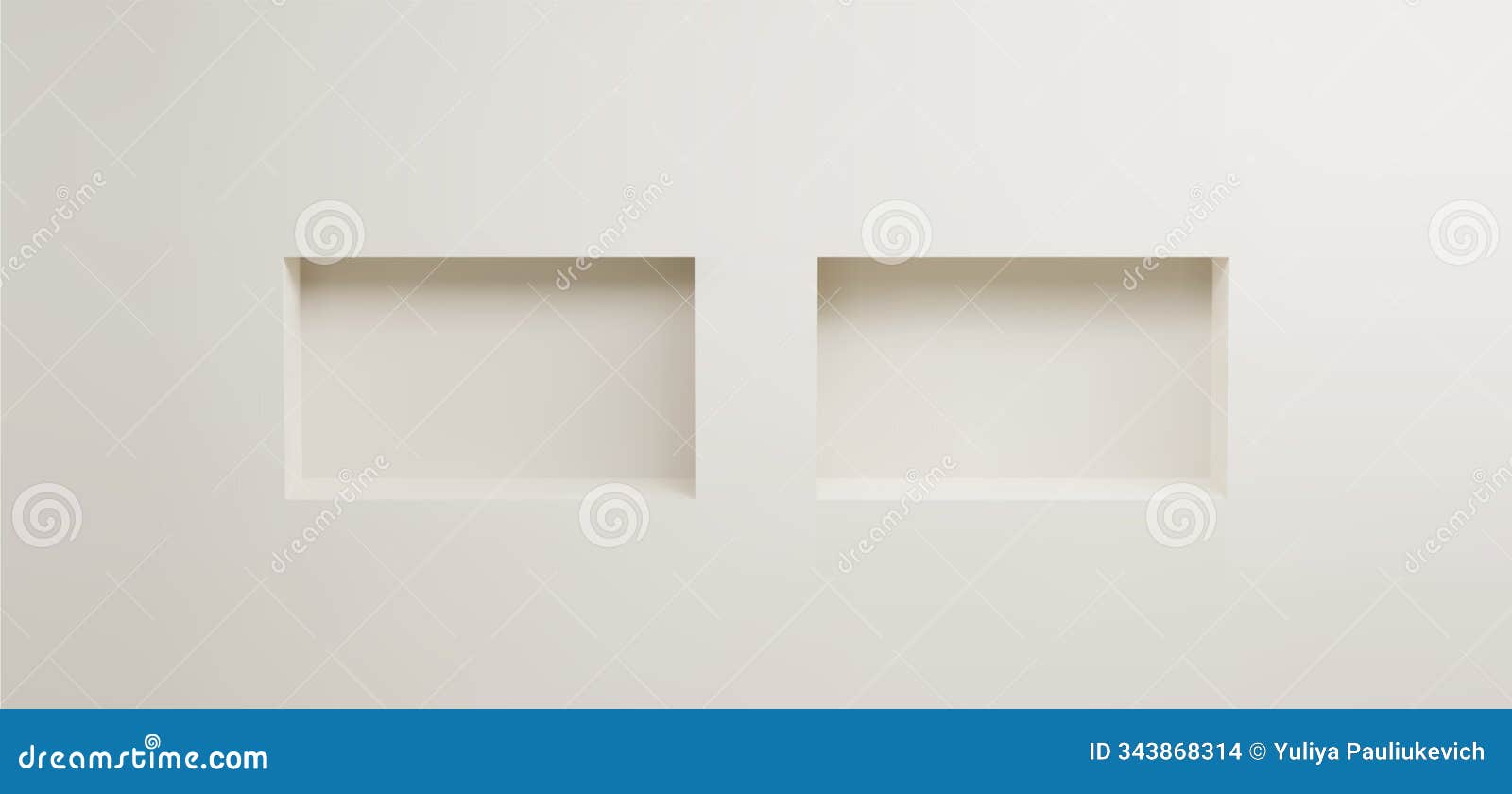 Empty Rectangle Niche in White Wall. Stock Vector - Illustration of space, light: 343868314