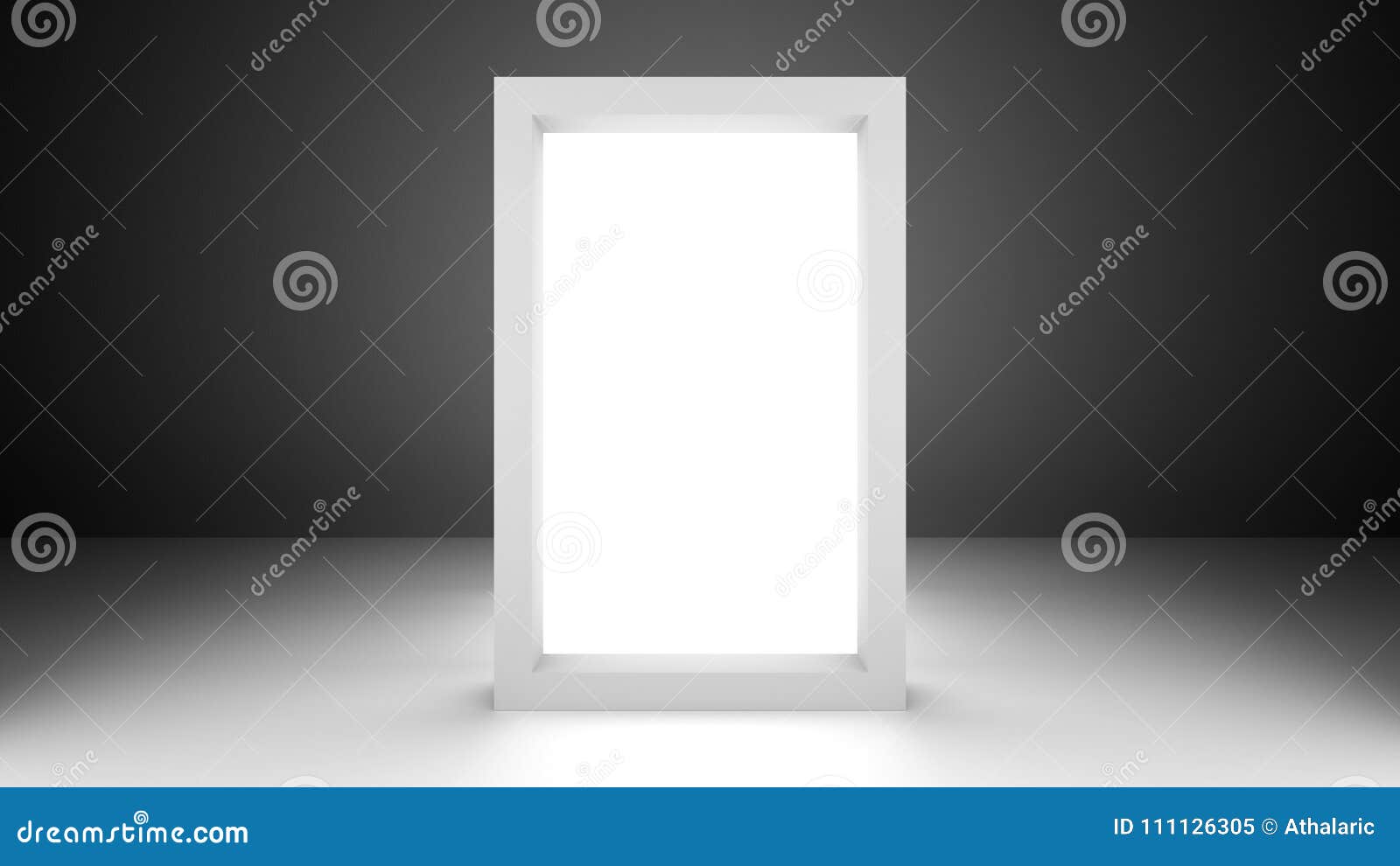 Empty Rectangle Poster Product Lightbox Panel in 3d Environment Stock ...