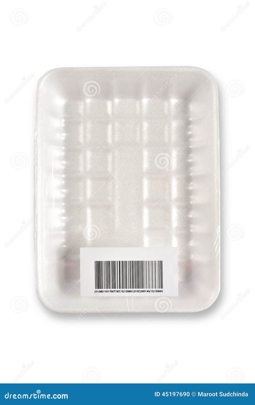 Empty Rectangle Shape Styrofoam Food Tray Stock Photo - Image of plain ...