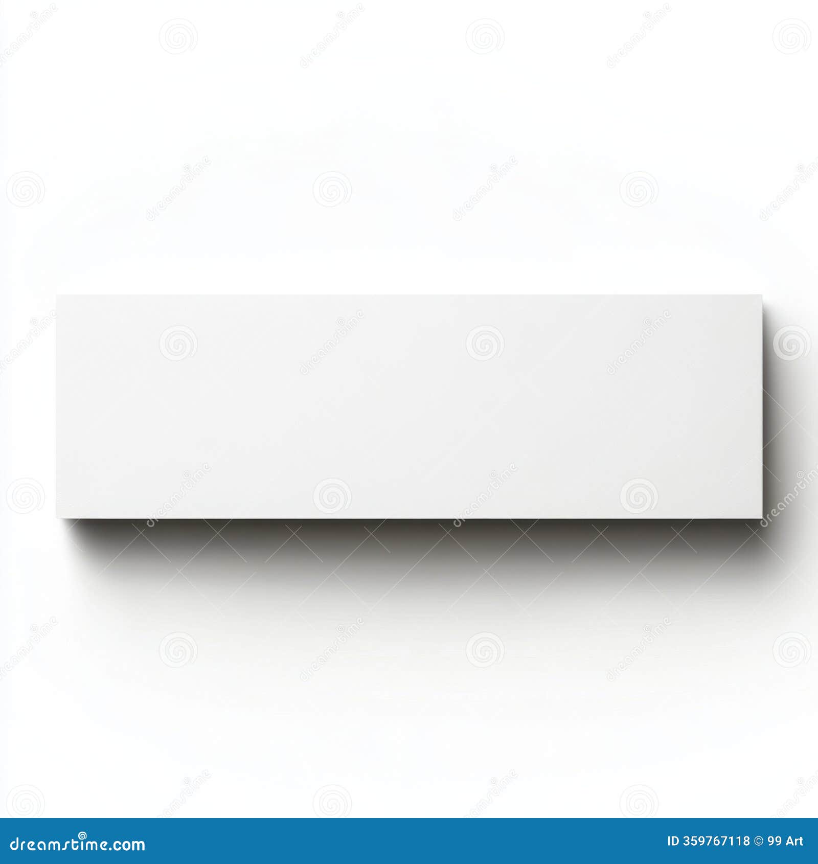 Empty Rectangular Banner Isolated on a Clean White Background Stock ...