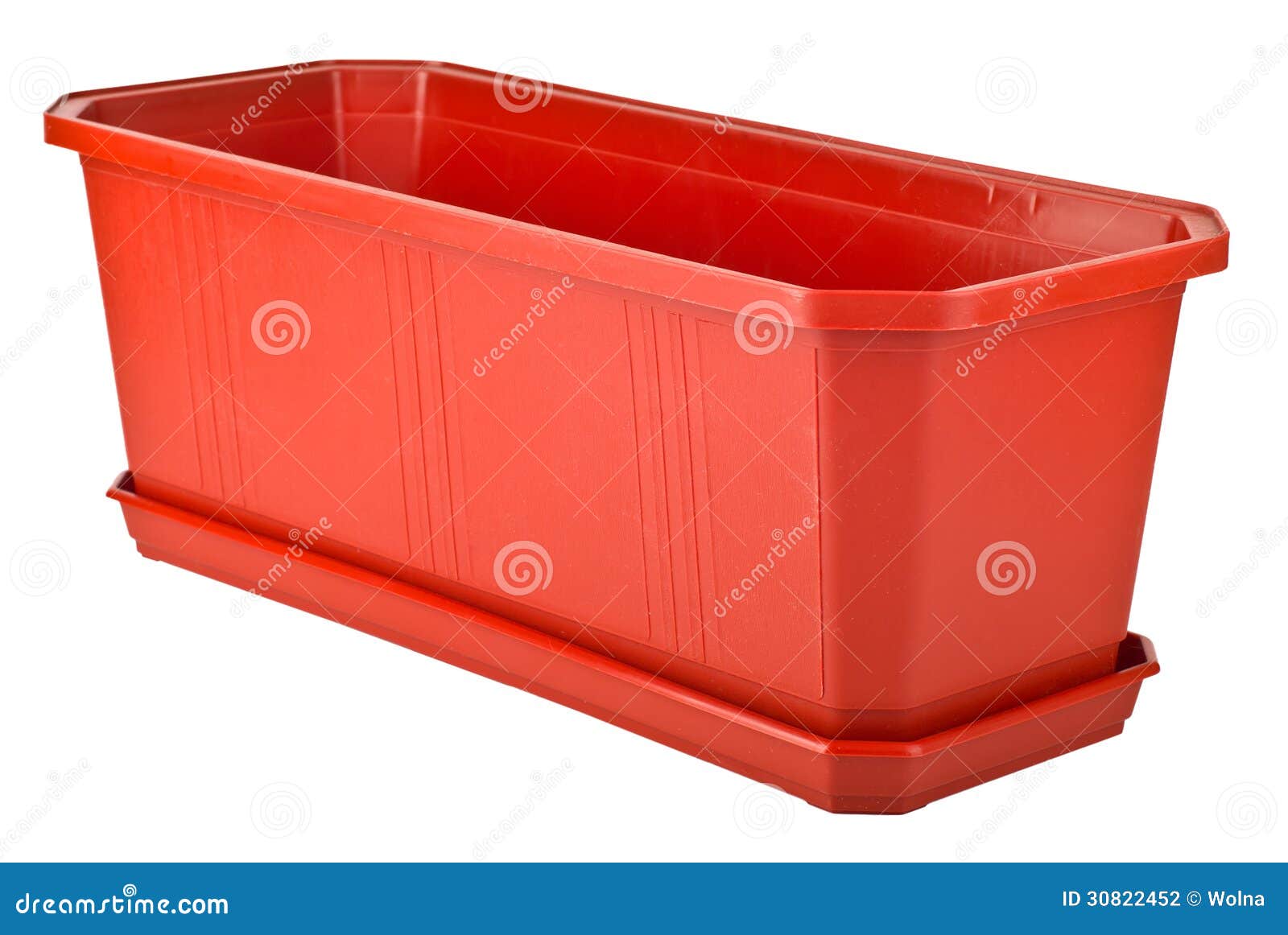 Empty Rectangular Brown Plastic Flower Pot Stock Photo - Image of empty ...