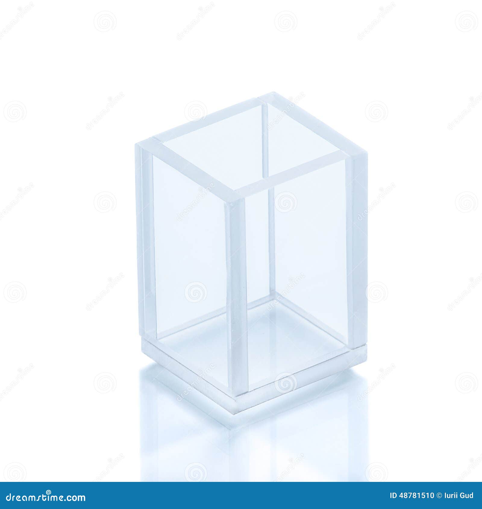 Empty rectangular cuvette stock photo. Image of experiment - 48781510