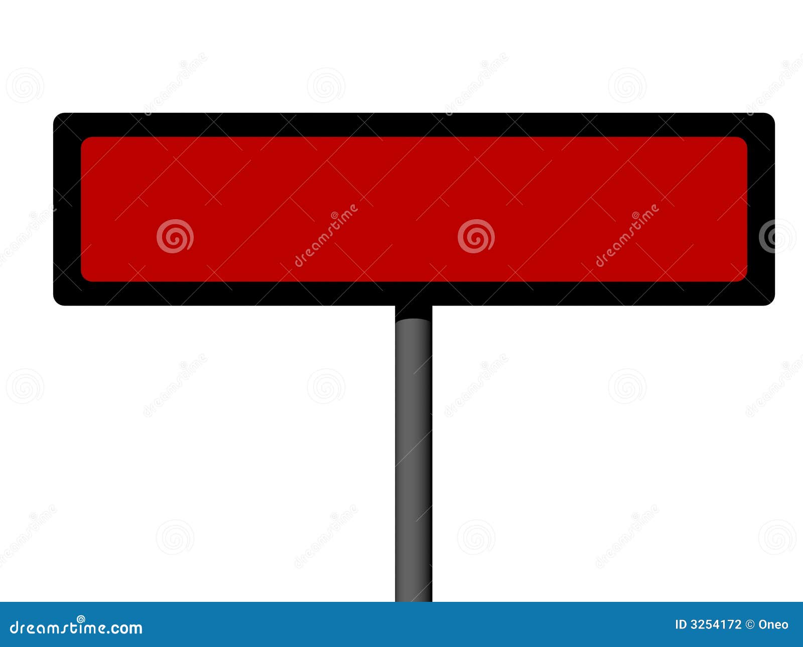Empty Rectangular Danger Sign Stock Illustration - Illustration of ...