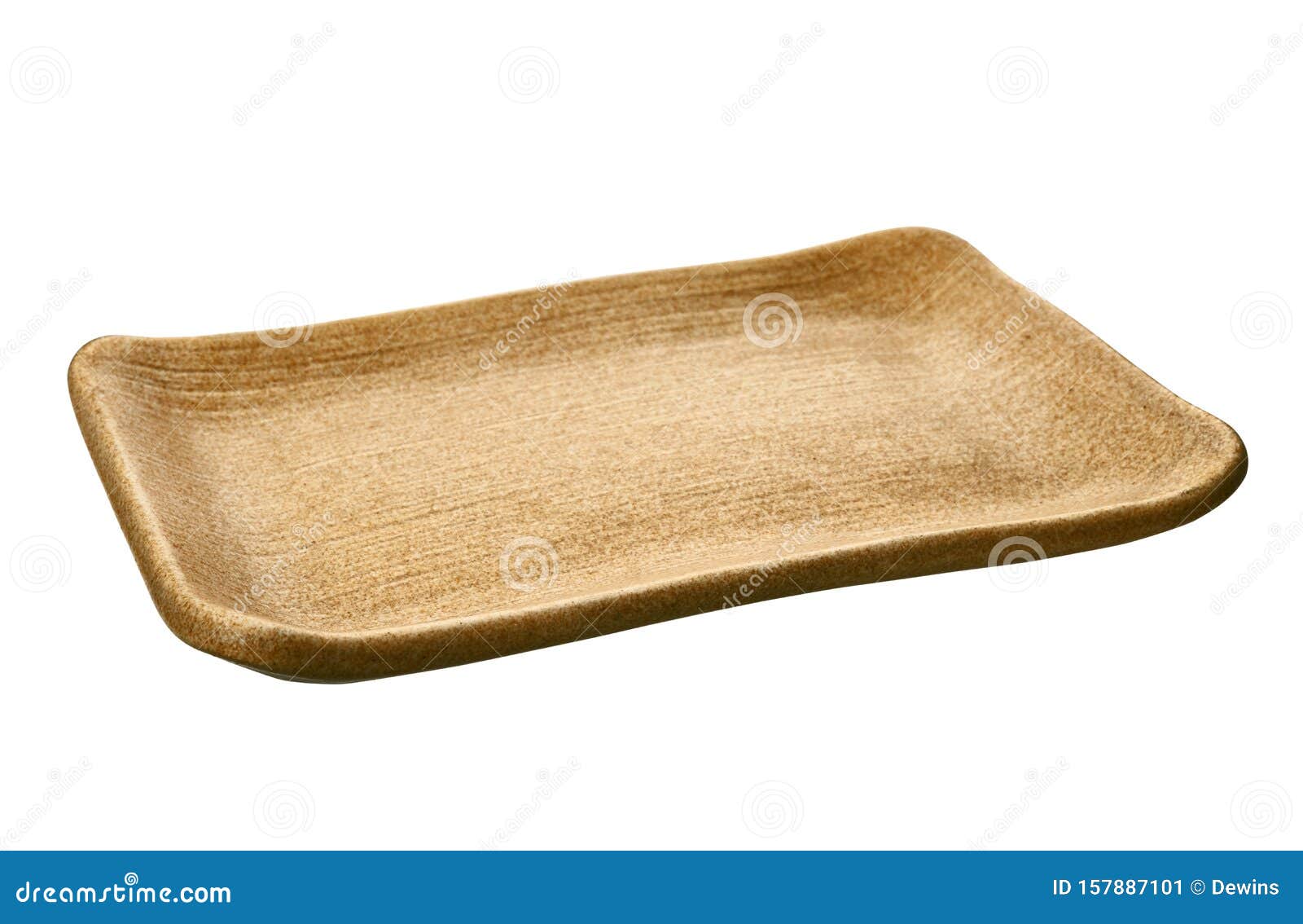 Empty Rectangular Plates, White And Black Ceramics Plates, View From ...