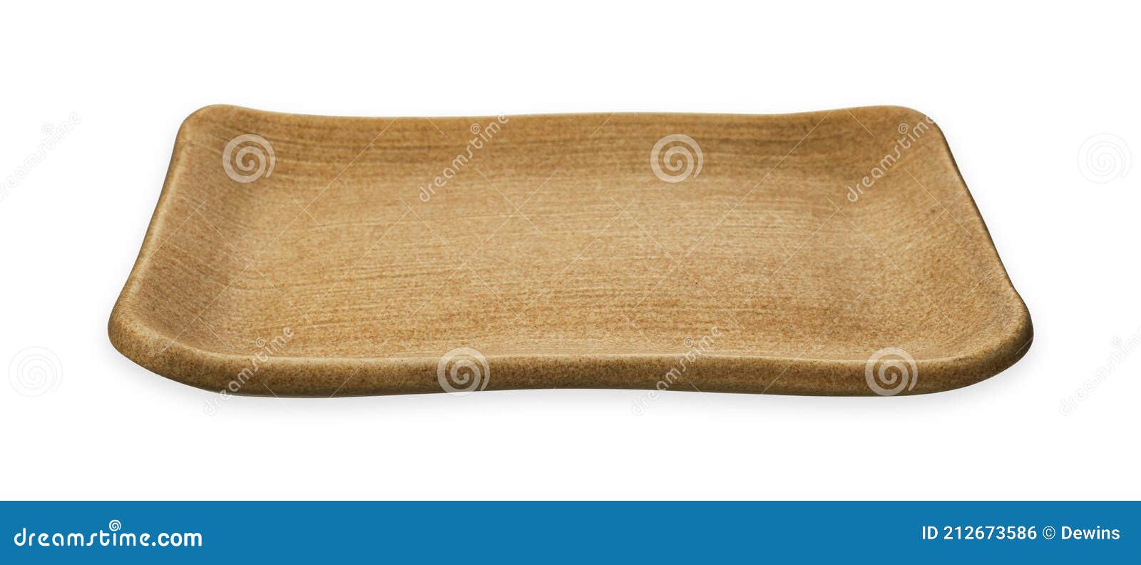 Empty Rectangular Plate in Natural Wood Texture Isolated on White ...