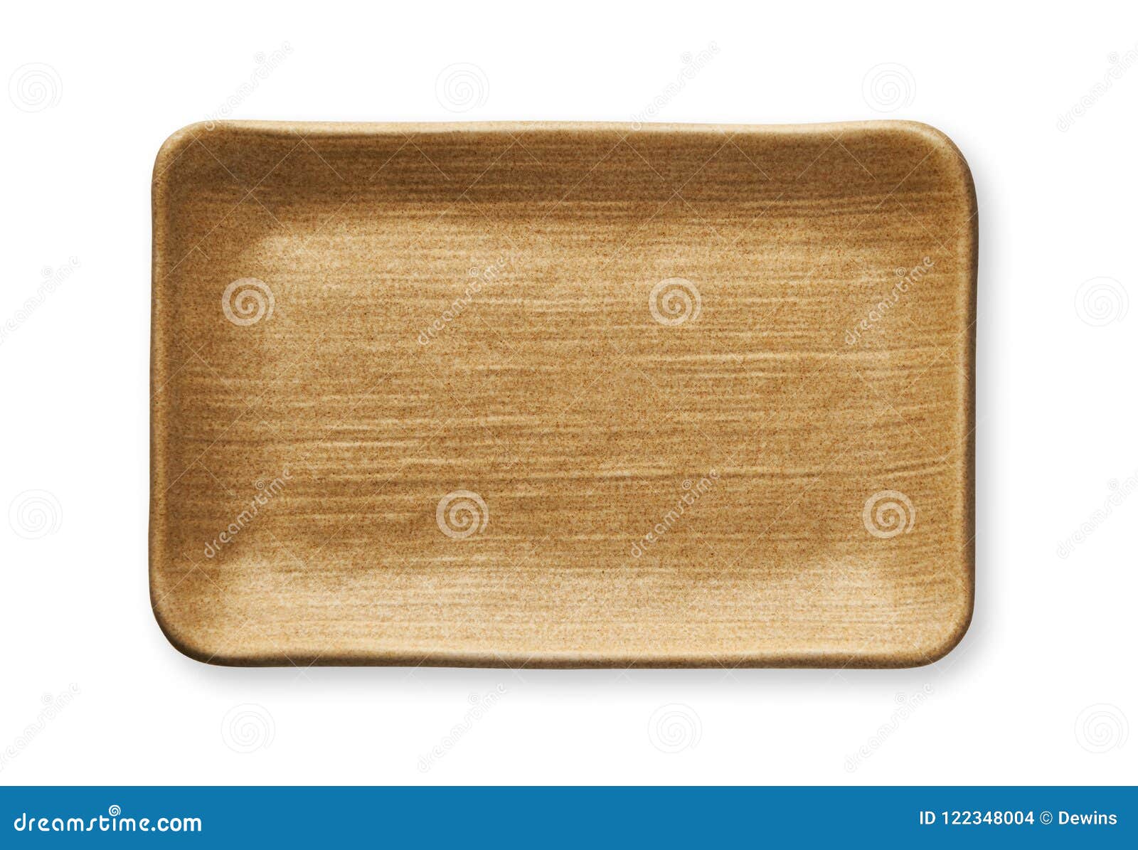 Empty Rectangular Plate in Natural Wood Texture, View from Above ...
