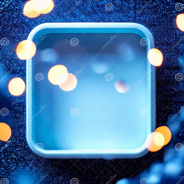 An Empty Rectangular Space is Centered within a Blue and White Abstract ...