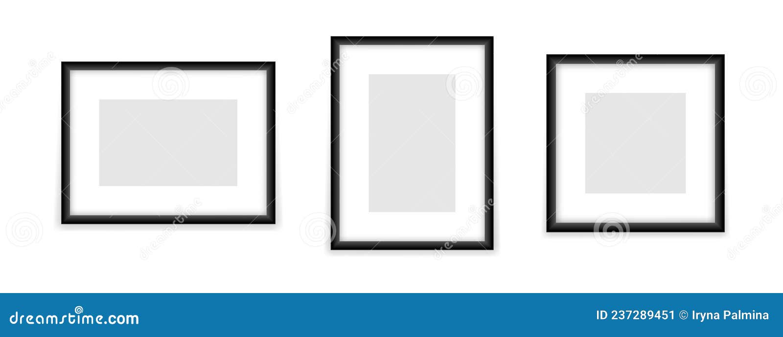 Empty Rectangular and Square Frames Template Stock Vector ...