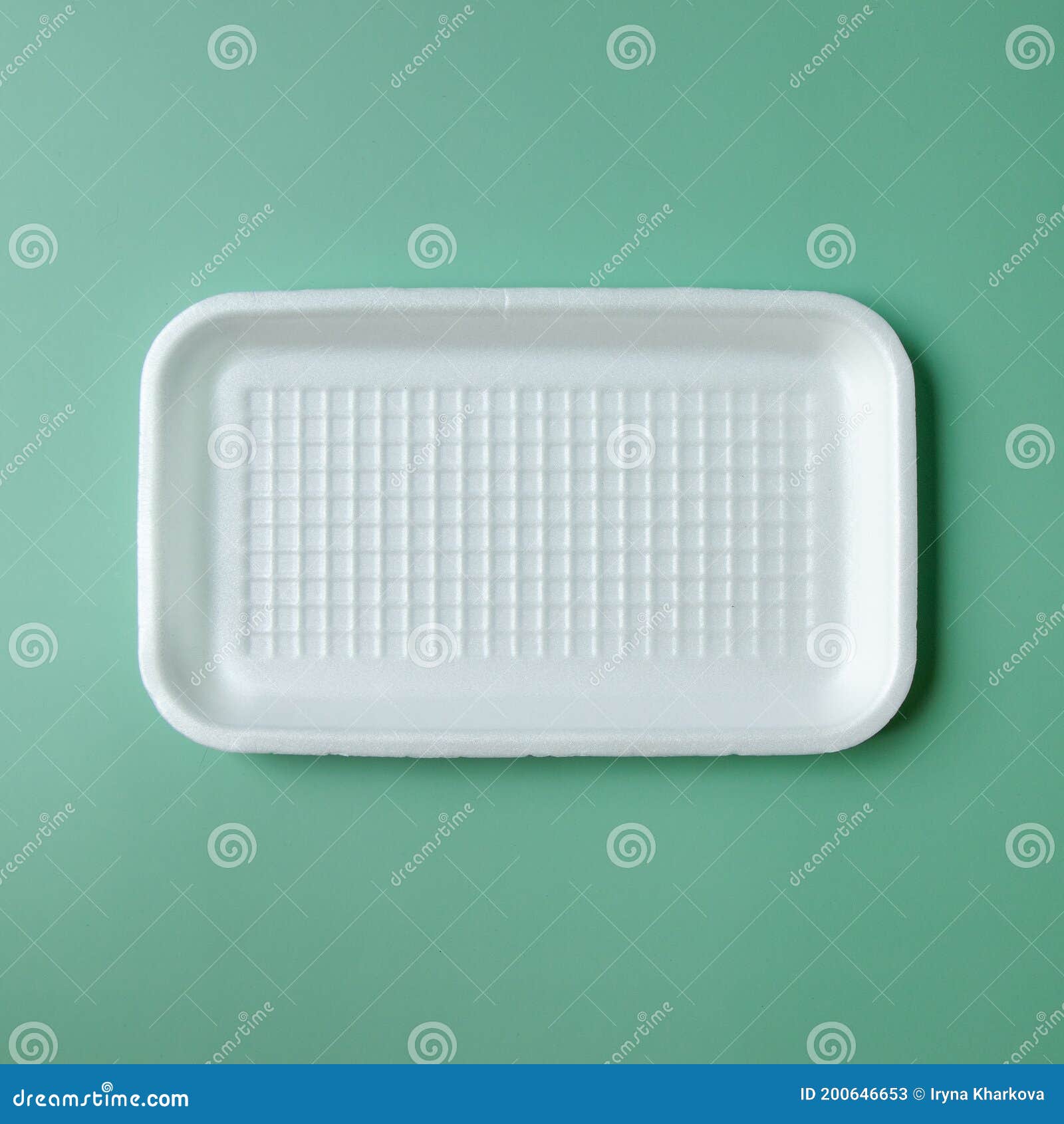 Empty Rectangular Styrofoam Food Tray Stock Image - Image of packaging ...