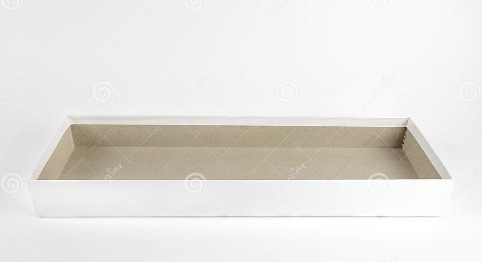 An Empty Rectangular White Cardboard Box. Layout for Design and ...